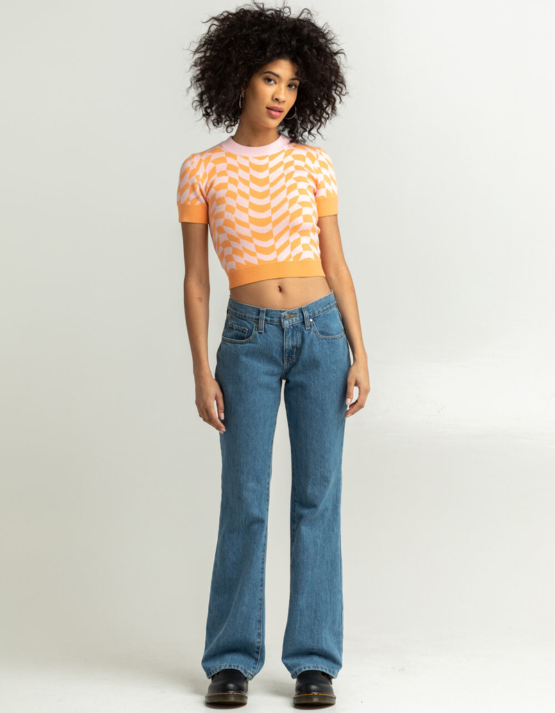 RSQ Checker Womens Crop Sweater - MULTI | Tillys