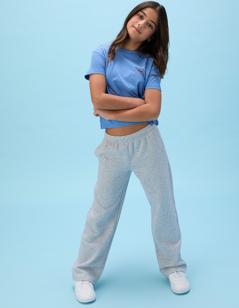 FULL TILT Girls Wide Leg Sweatpants - HEATHER GRAY | Tillys