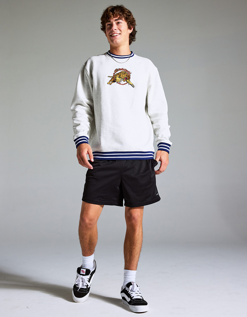 SANTA CRUZ Salba Tiger Simplified Mens Crewneck Sweatshirt - HEATHER ...