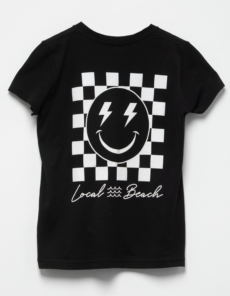 LOCAL BEACH Smiley Bolt Girls Tee - BLACK | Tillys