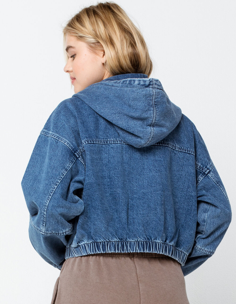 BDG Urban Outfitters Patch Pocket Utility Womens Crop Jacket - DENIM ...