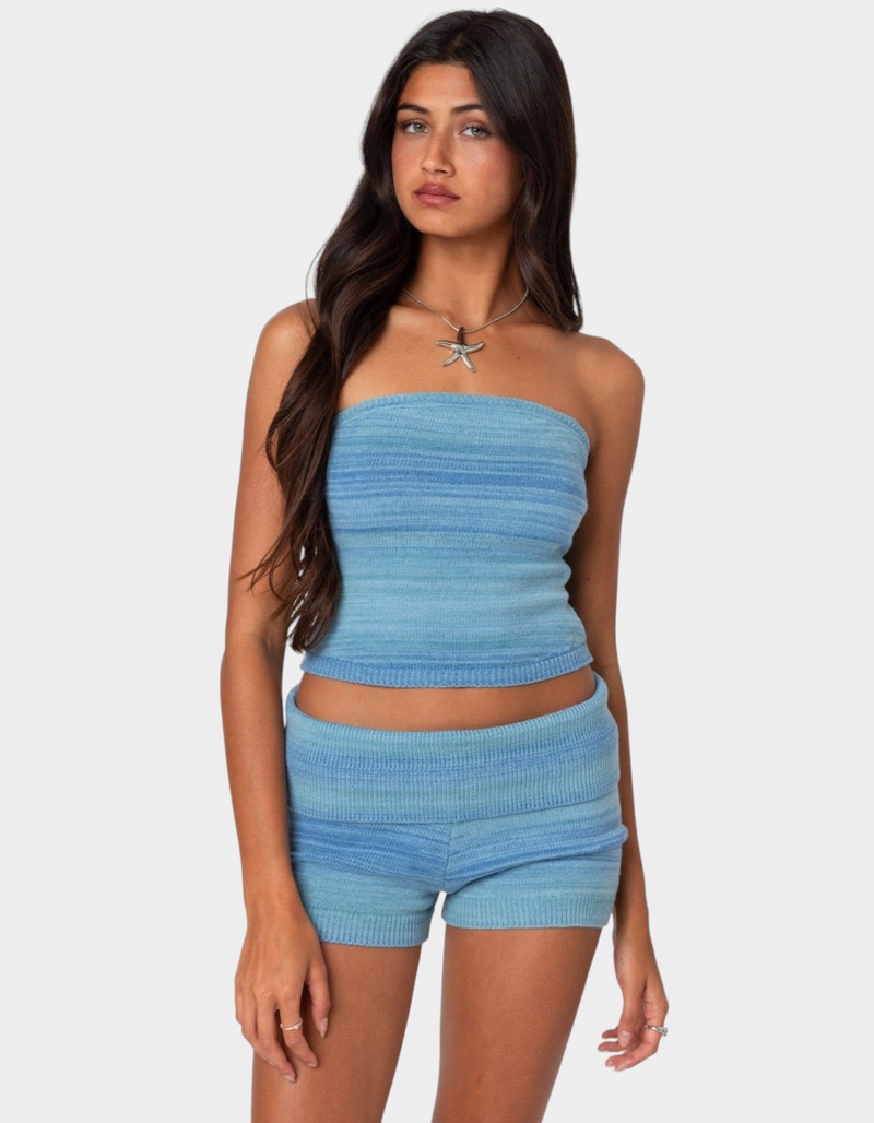 EDIKTED Daytona Gradient Knit Tube Top - BLUE | Tillys