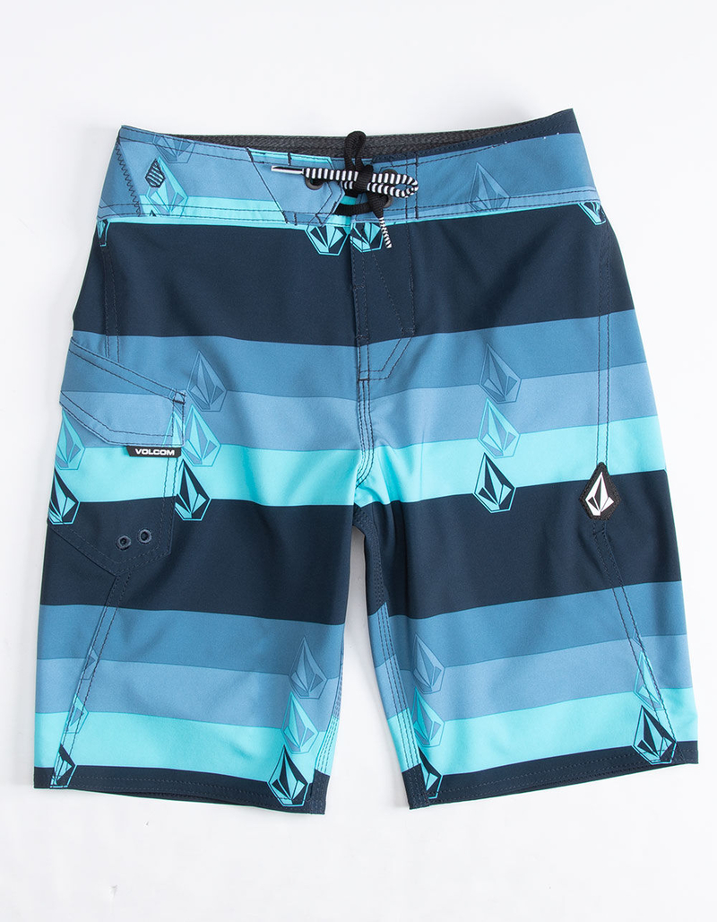 VOLCOM Lido Liney Mod Asphalt Black Boys Boardshorts - ASPHALT BLACK ...