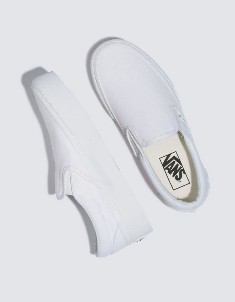 VANS Classic Slip-On Platform True White Womens Shoes - TRUE WHITE - 7 ...