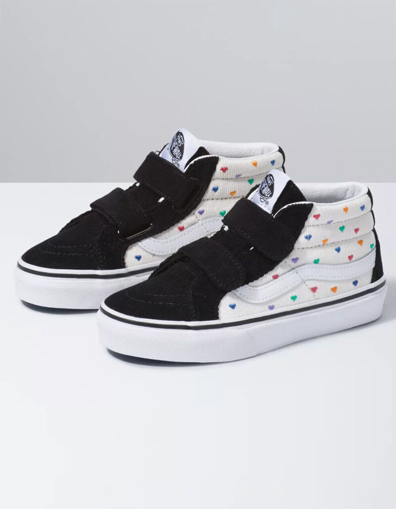 VANS Rainbow Cord Sk8-Mid Reissue Girls Velcro Shoes - MULTI - 373318957