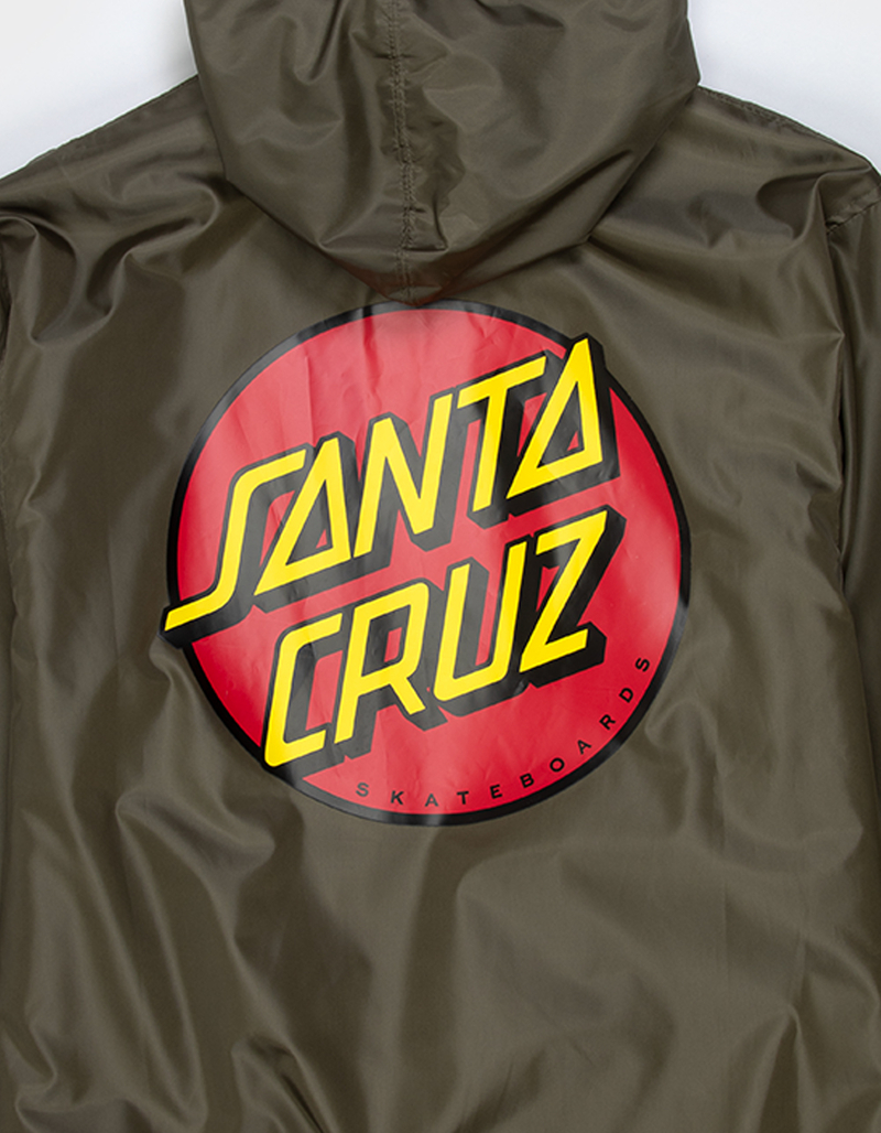 SANTA CRUZ Dot Mens Windbreaker Jacket - OLIVE | Tillys