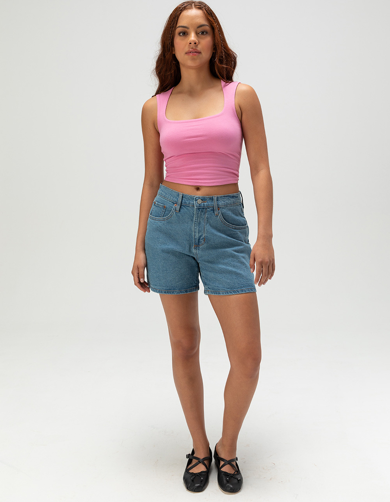 RSQ Womens High Rise Midi Shorts - MEDIUM WASH - 30 | Tillys
