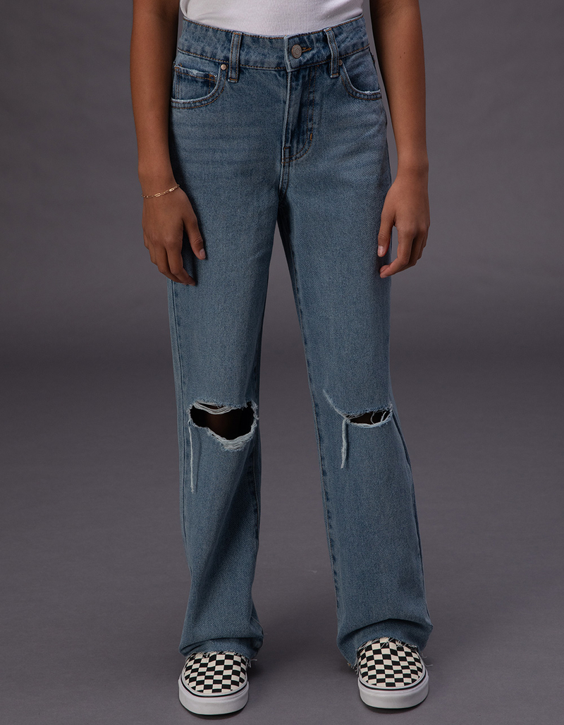 RSQ Girls High Rise Wide Leg Jeans - Dark Wash | Tillys