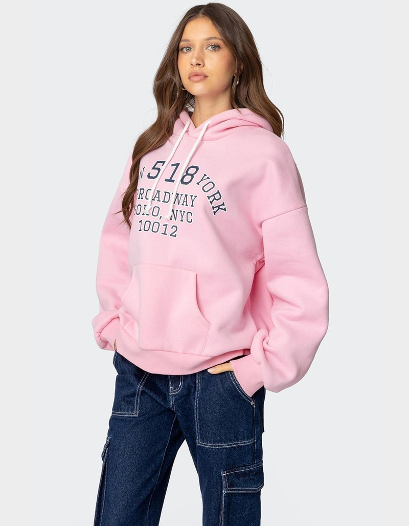 EDIKTED Edikted NYC Oversized Hoodie - LIGHT PINK - L | Tillys