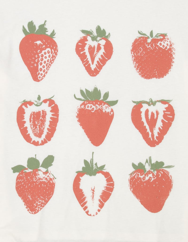 TINY WHALES Strawberry Girls Tee - NATURAL - 8 | Tillys