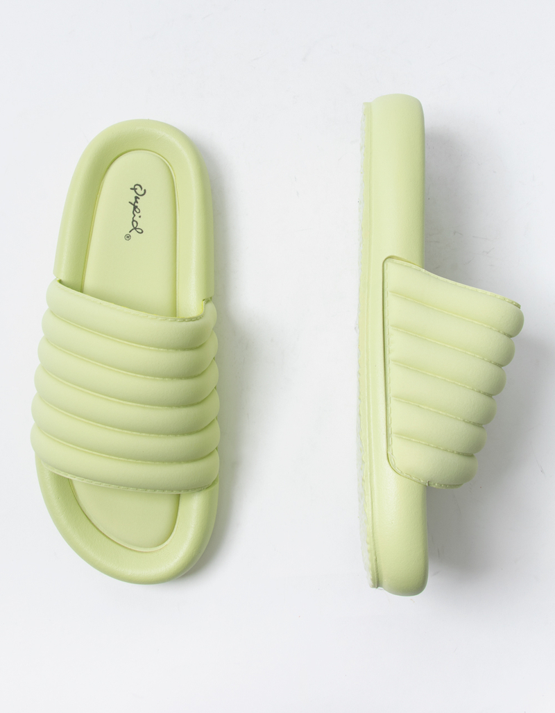 QUPID Puff Womens Slide Sandals - LIME | Tillys