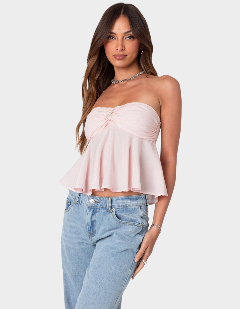 EDIKTED Starfish Strapless Top - LIGHT PINK | Tillys