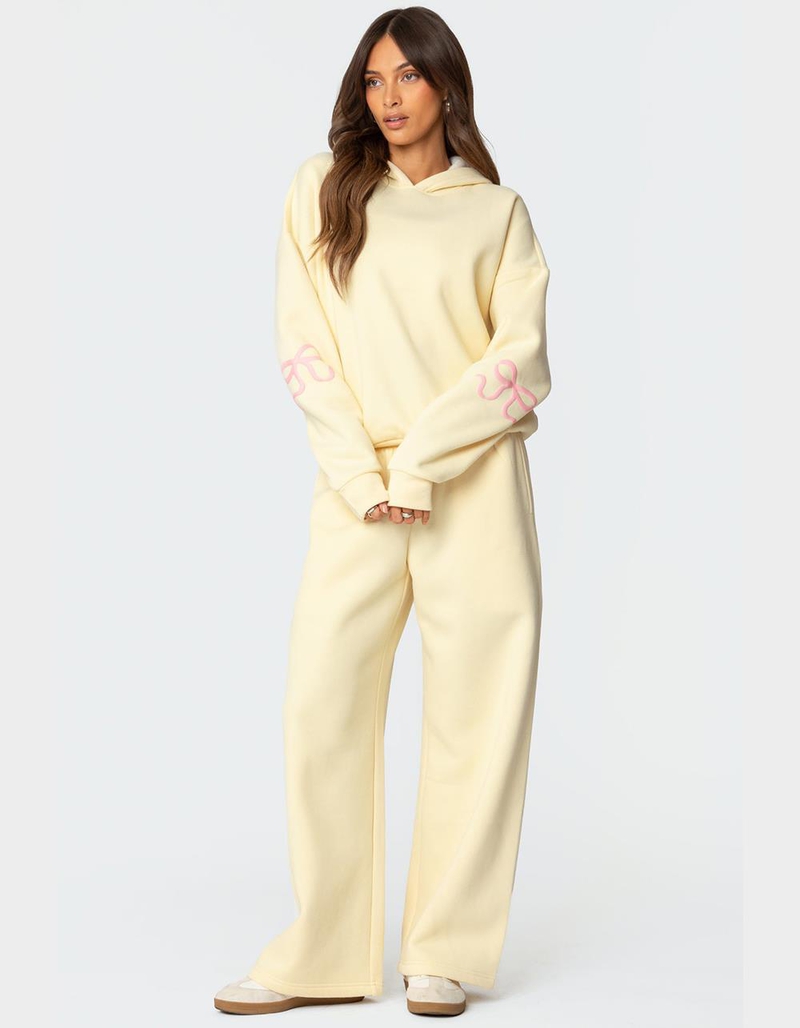 EDIKTED Bonney Bow Detail Sweatpants - YELLOW | Tillys