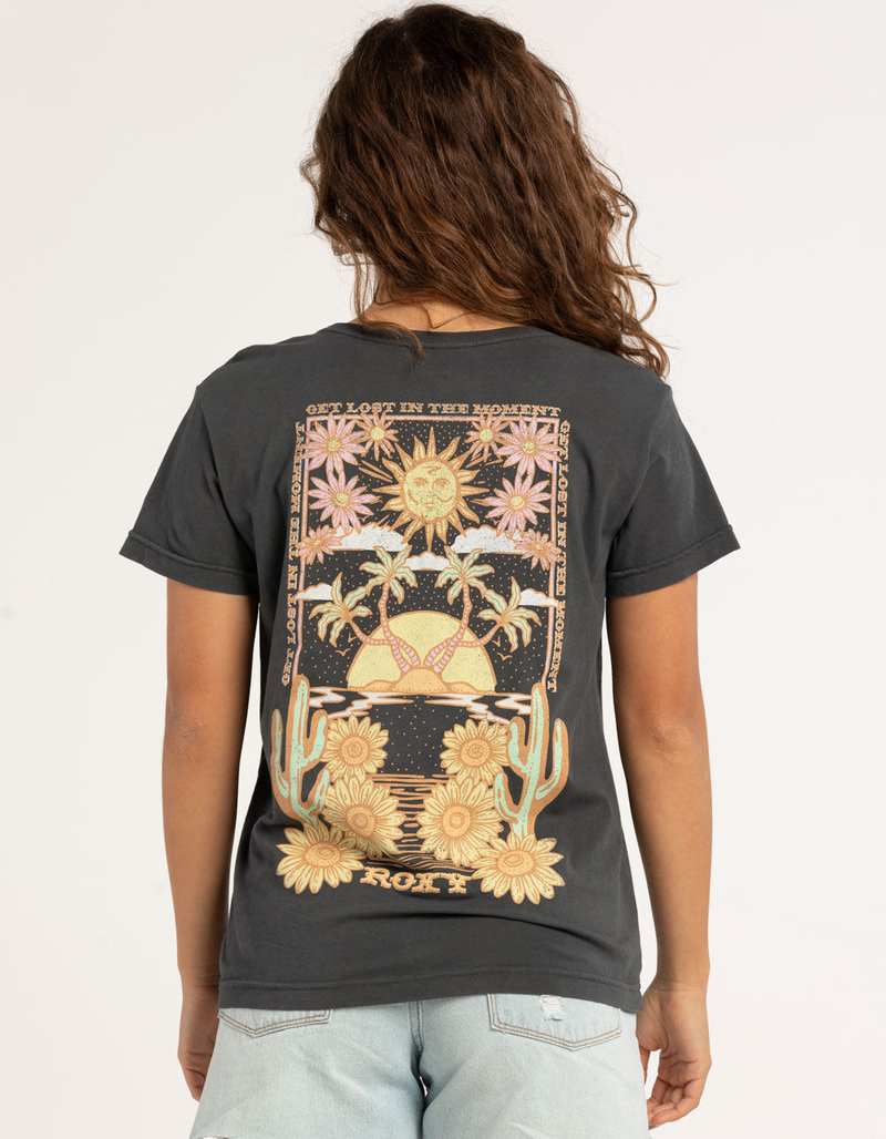 ROXY The Sun Card Womens Boyfriend Tee - WASHED BLACK | Tillys