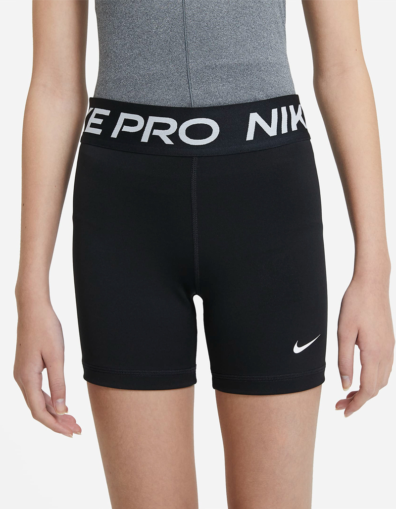 NIKE PRO Girls Compression Shorts - BLK/WHT | Tillys