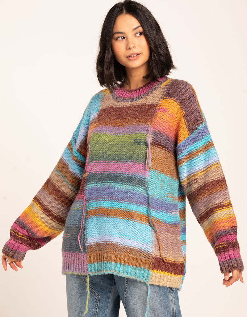 BDG Urban Outfitters Square Chunky Knit Womens Sweater - MULTI | Tillys