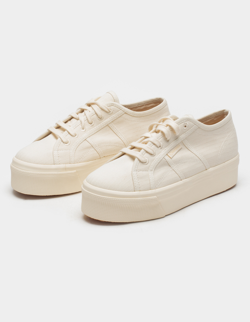 SUPERGA 2790 Organic Cotton Platform Shoes - OFF WHITE - 7 | Tillys