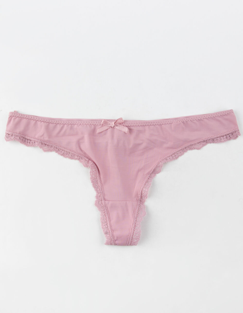 FULL TILT Lace Cage Back Lavender Thong - LAVEN - XL | Tillys