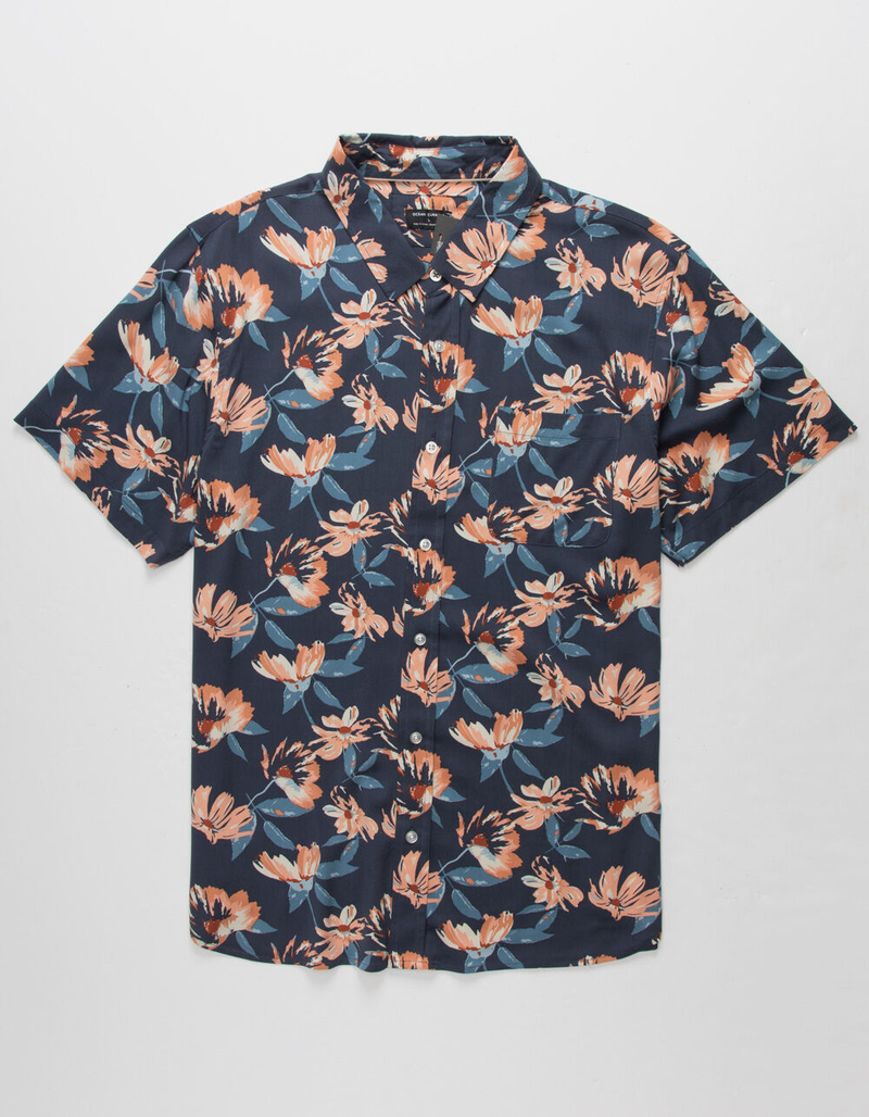 OCEAN CURRENT Floral Mens Shirt - NAVY - XXL | Tillys