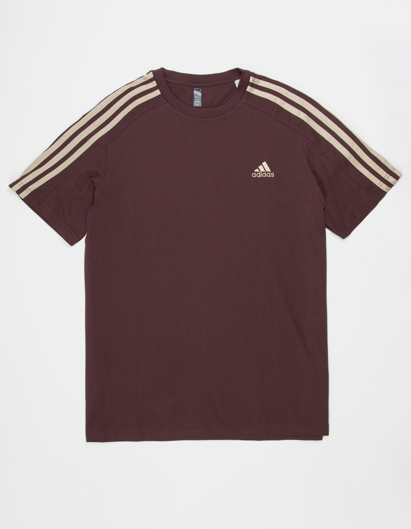 ADIDAS 3 Stripes SJ Mens Tee - BROWN | Tillys