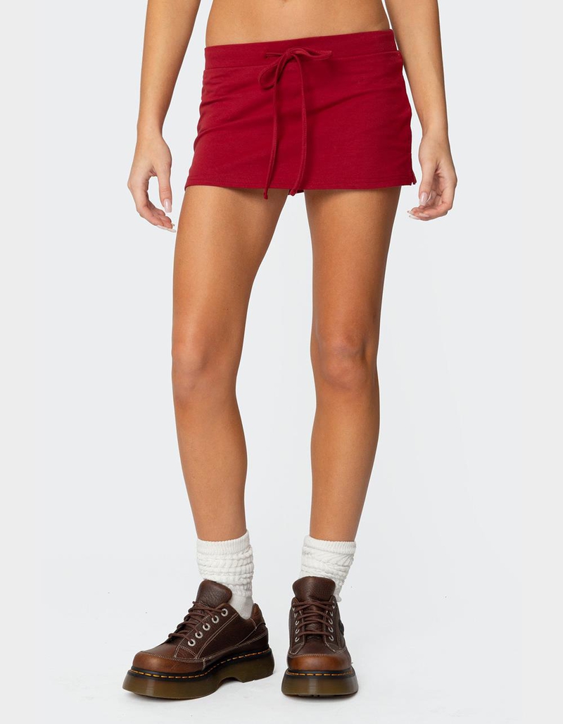 EDIKTED Bayside Slitted Micro Skort - DK RED | Tillys