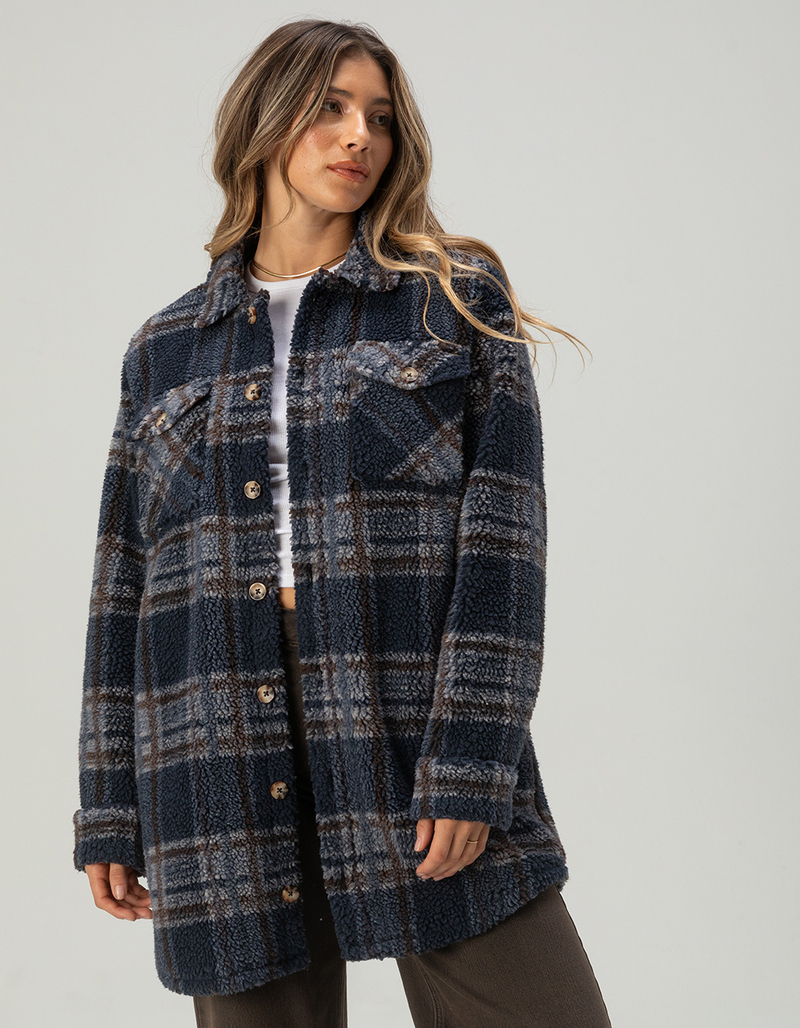 VOLCOM Silent Sherpa Womens Jacket - BLUE COMBO | Tillys