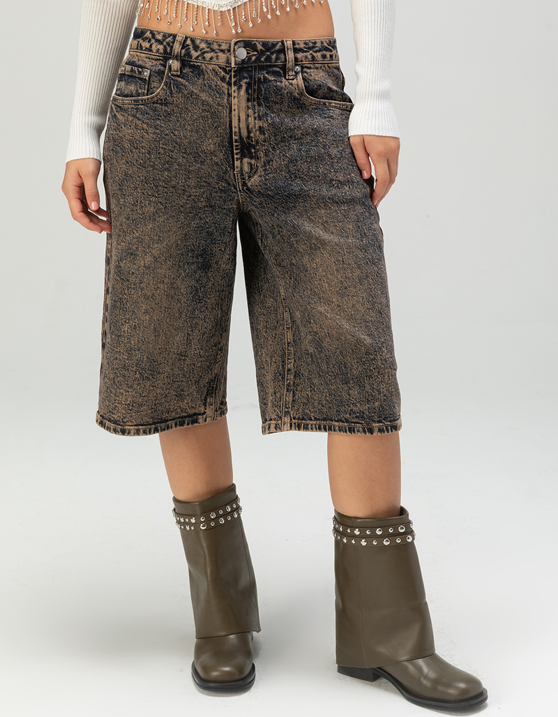 TINSELTOWN Overdye Womens Jorts - DARK TINT - 25 | Tillys