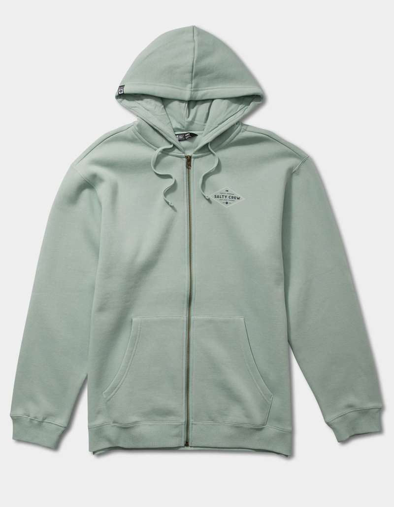 SALTY CREW Double Diamond Mackerel Mens Zip-Up Hoodie - SEAFOAM | Tillys