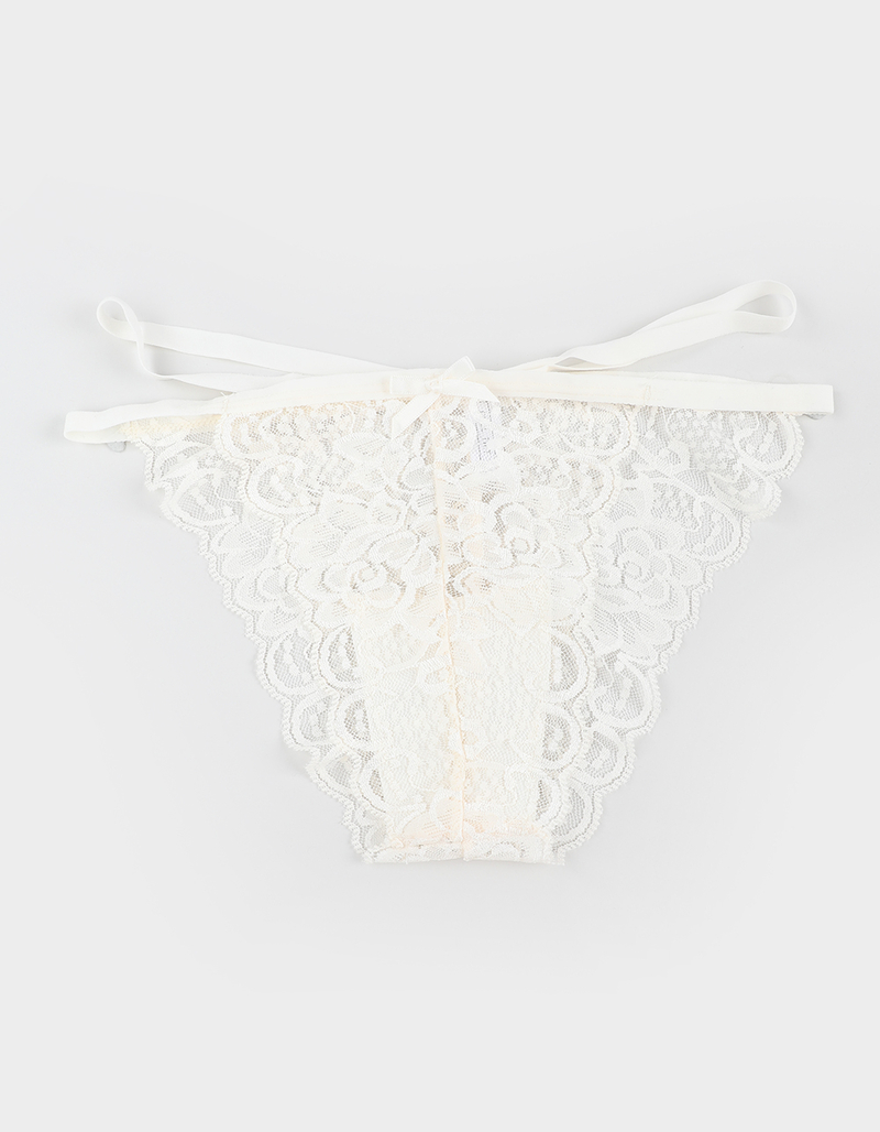 FULL TILT Double Side Strap Lace Cheeky Panties - OFF WHITE | Tillys