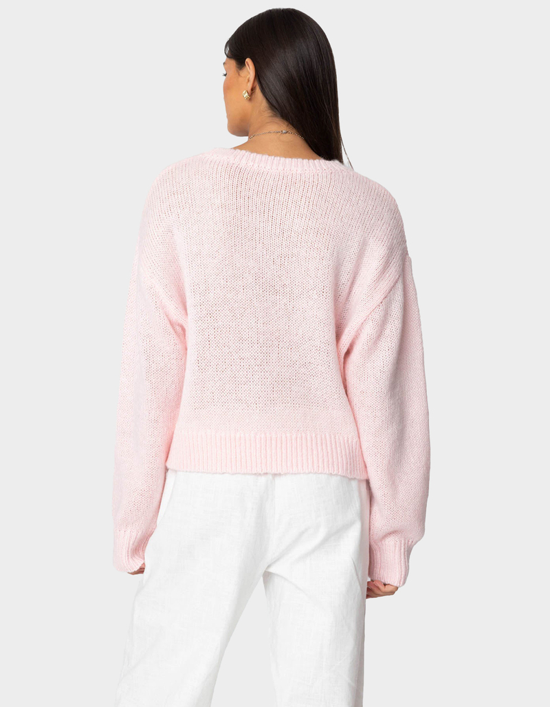 EDIKTED Kyrah Oversized Knit Sweater - LIGHT PINK - XL | Tillys