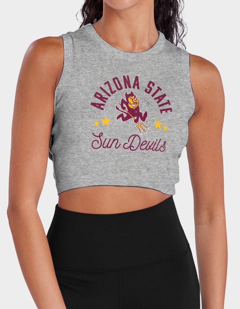 ARIZONA STATE UNIVERSITY Mascot Womens Cropped Tank Top - HEATHER GRAY ...