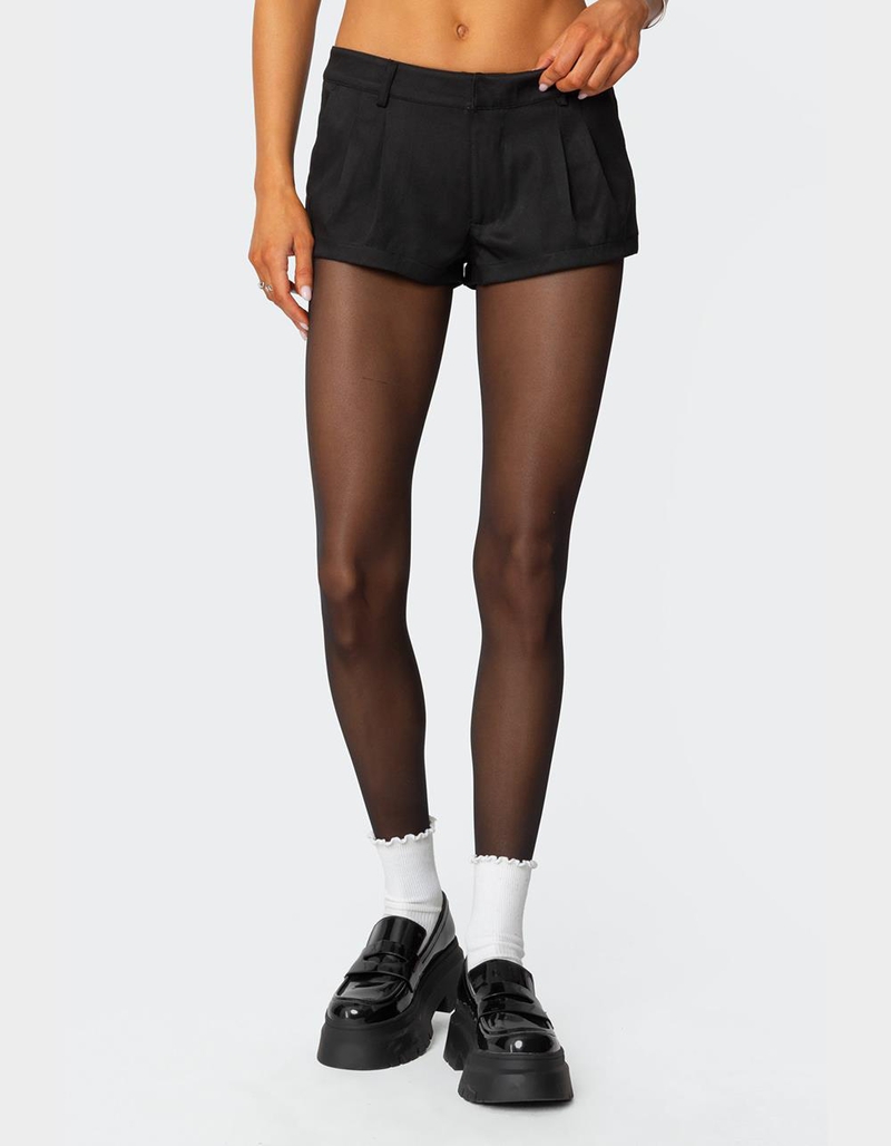EDIKTED Kera Tailored Micro Shorts - BLACK | Tillys