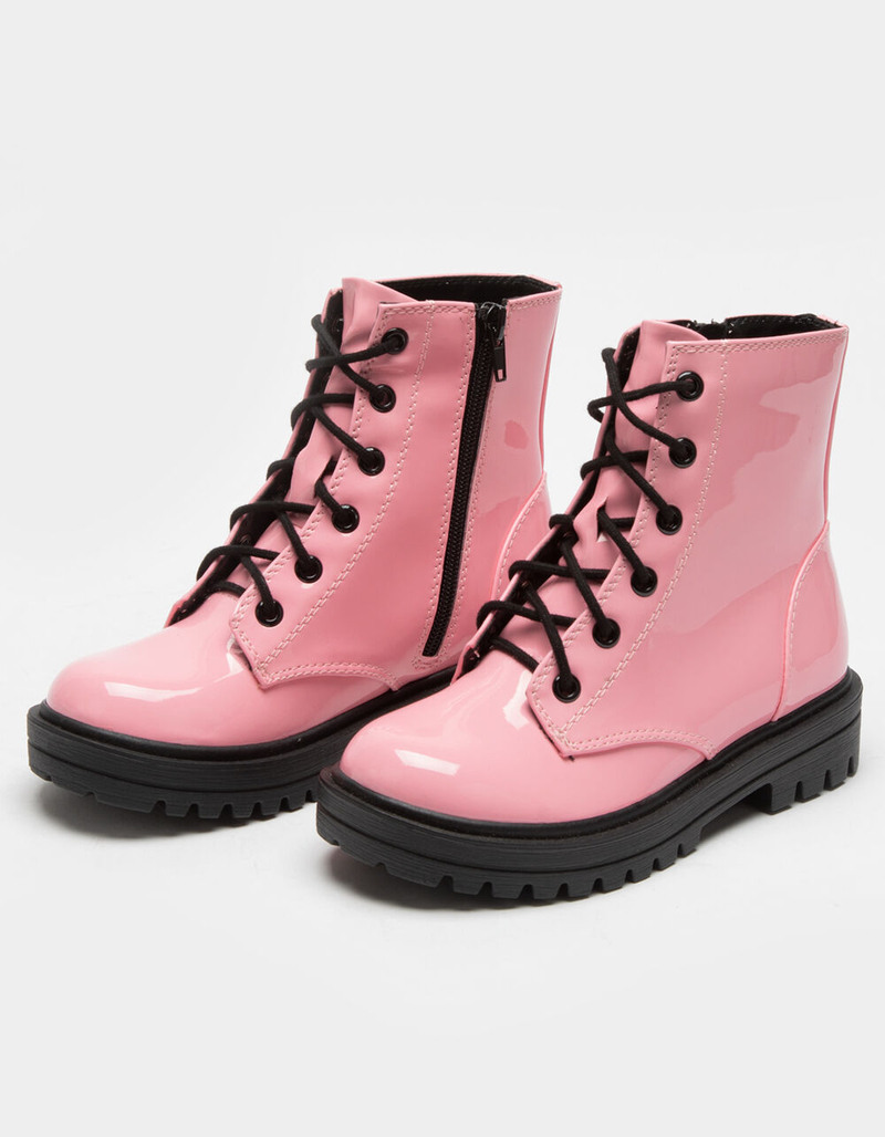 SODA Lace Up Girls Combat Boots - PINK | Tillys