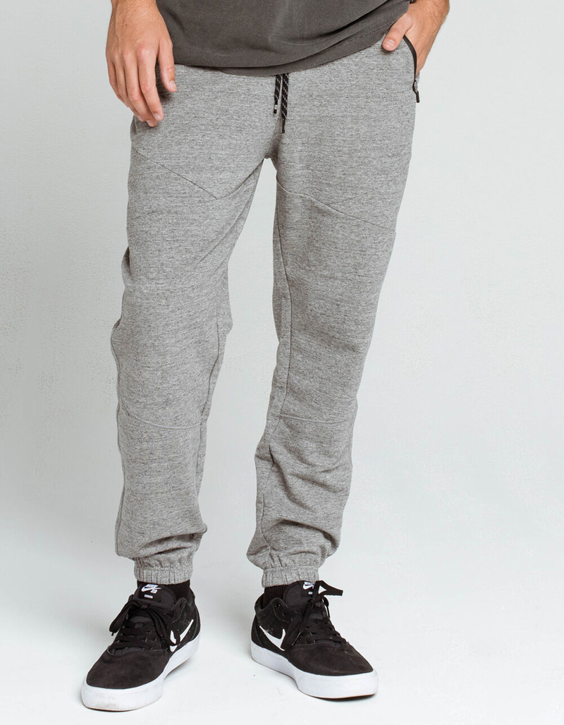 RSQ Knee Seam Mens Heather Gray Sweatpants - HEATHER GRAY - XXL | Tillys