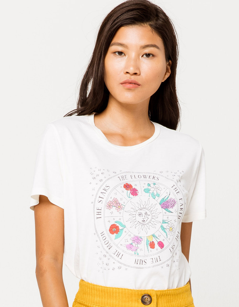FULL TILT Floral Sun Womens Tee - OFF WHITE - L | Tillys
