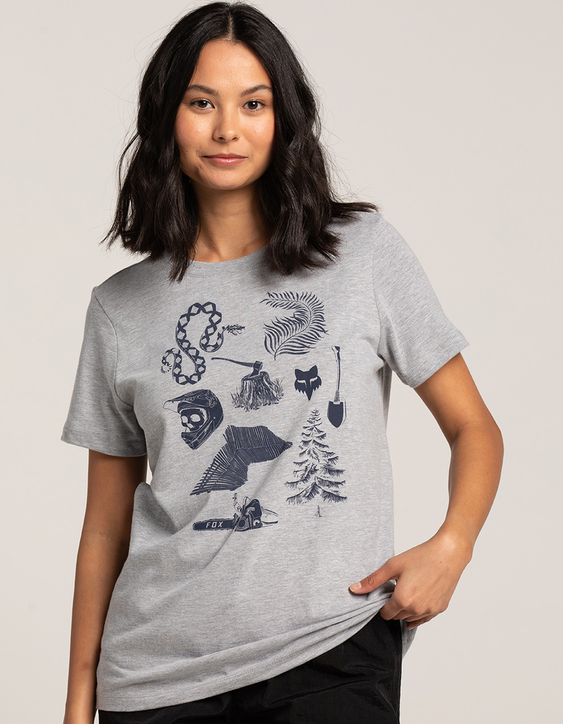 FOX Track Beast Womens Tee - HEATHER GRAY - M | Tillys