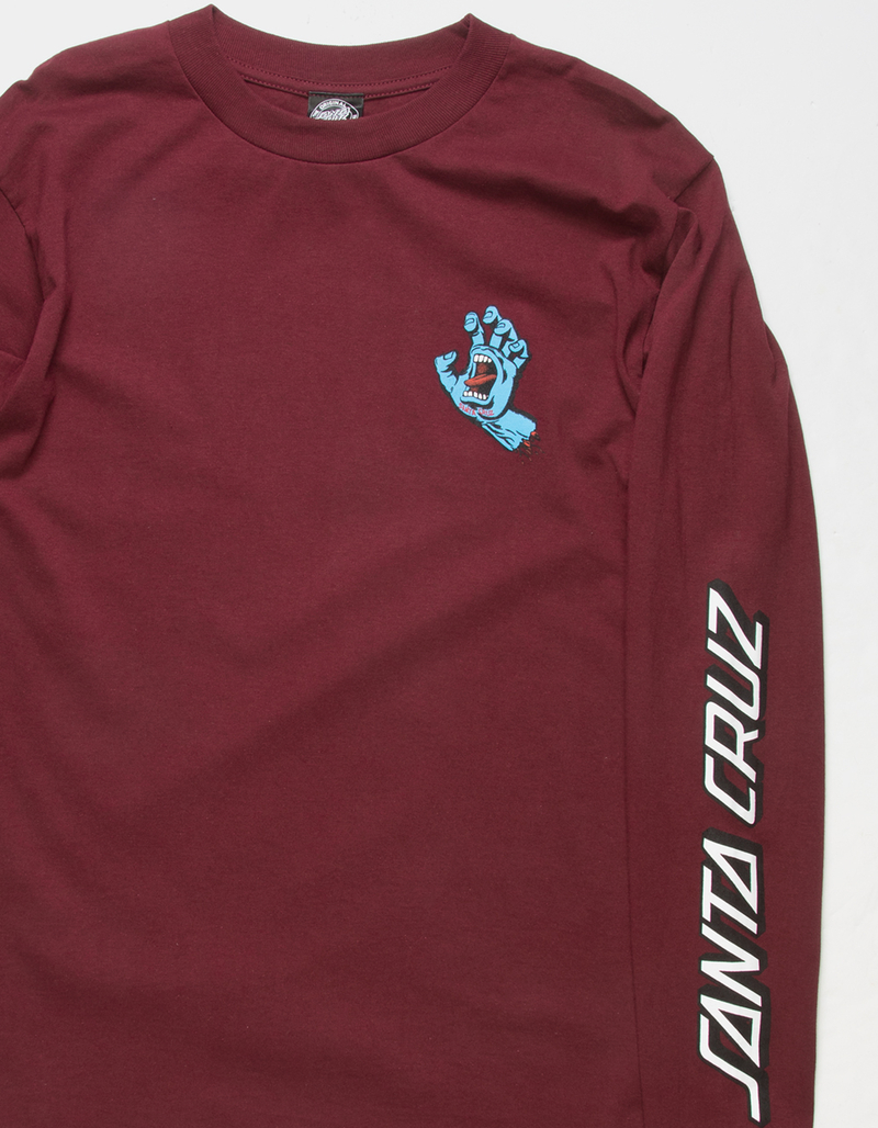 SANTA CRUZ Screaming Hand Mens Tee - BURGUNDY | Tillys
