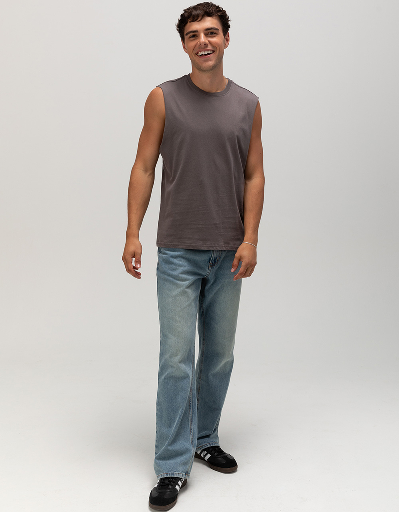 RSQ Mens Solid Muscle Tee - DARK GRAY | Tillys
