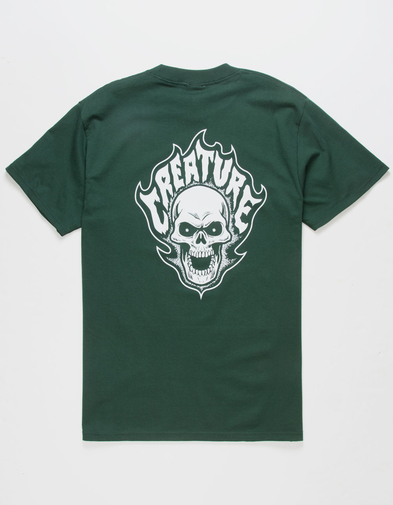 CREATURE Bonehead Flame Mens Tee - FOREST | Tillys