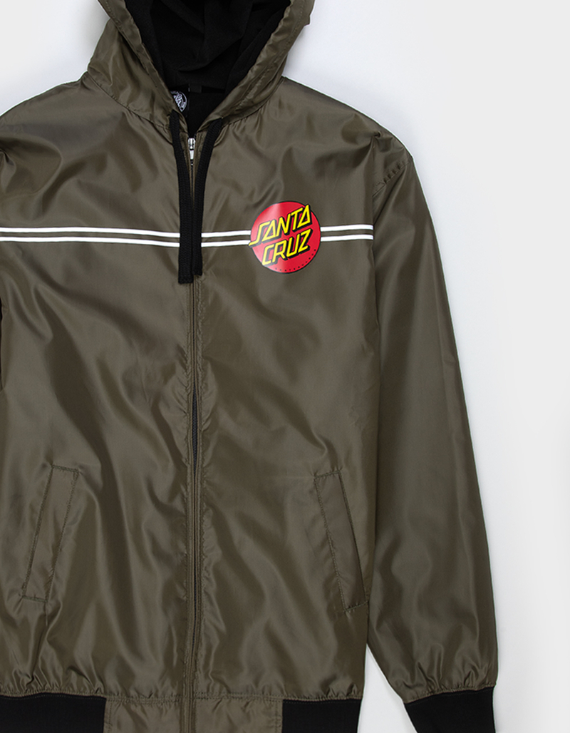 SANTA CRUZ Dot Mens Windbreaker Jacket - OLIVE | Tillys
