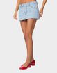 EDIKTED Clementine Low Rise Denim Micro Skort - LIGHT BLUE | Tillys