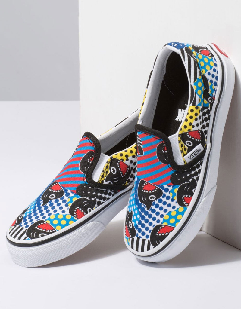 VANS x Shark Week Slip-On Phin & True White Kids Shoes - PHIN/TRUE ...