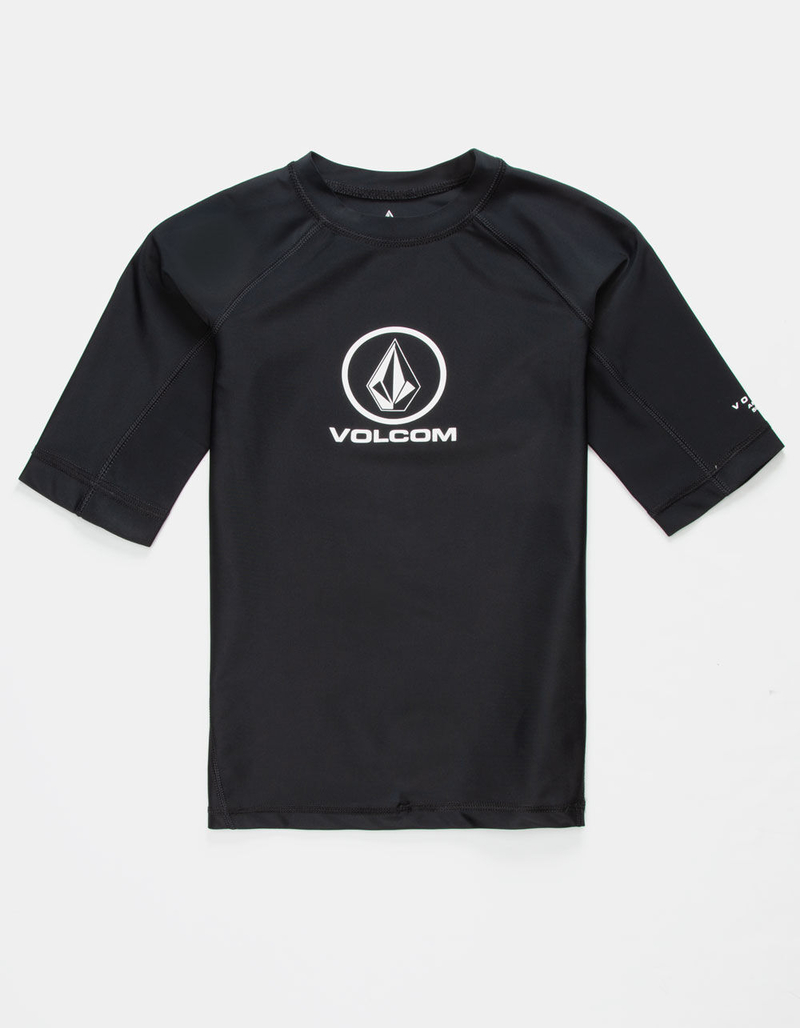 VOLCOM Lido Solid Black Boys Rash Guard - BLACK | Tillys