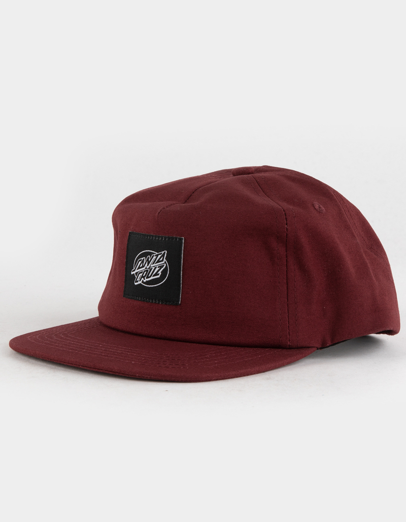 SANTA CRUZ Oval Dot Mono Mens Snapback Hat - BURGUNDY | Tillys