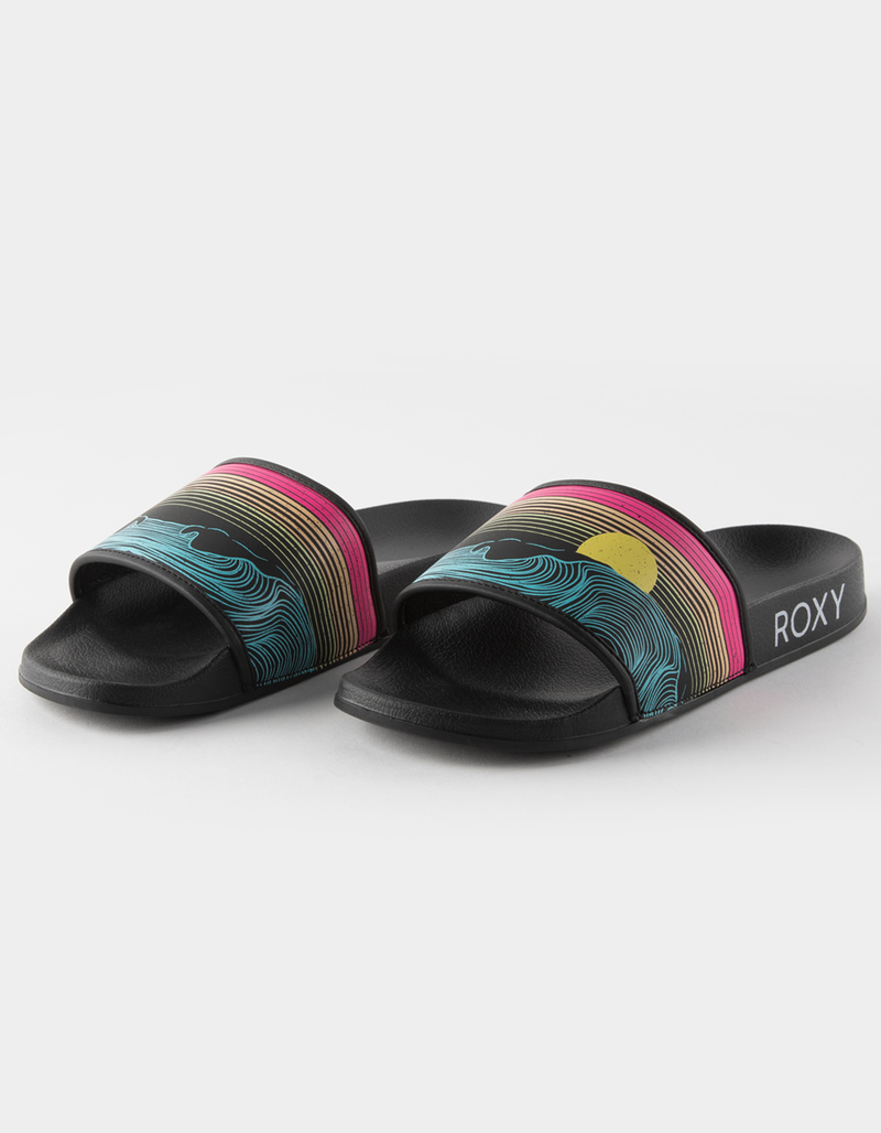 ROXY Slippy Womens Sandals - BLACK COMBO | Tillys