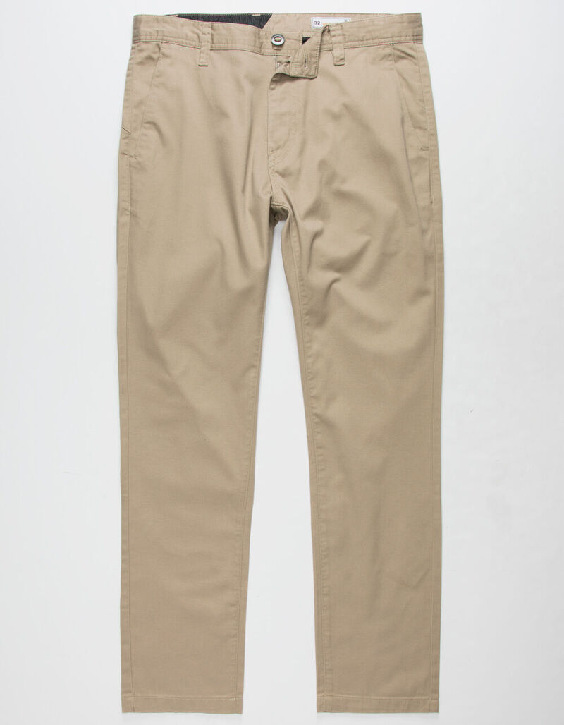 VOLCOM Frickin Drifter Slim Mens Chino Pants - KHAKI - NEW STYLE
