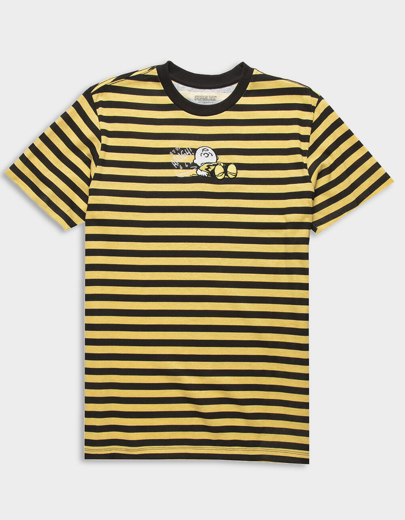 PEANUTS Aughh! Down Mens T-Shirt - BLACK / YELLOW - S | Tillys