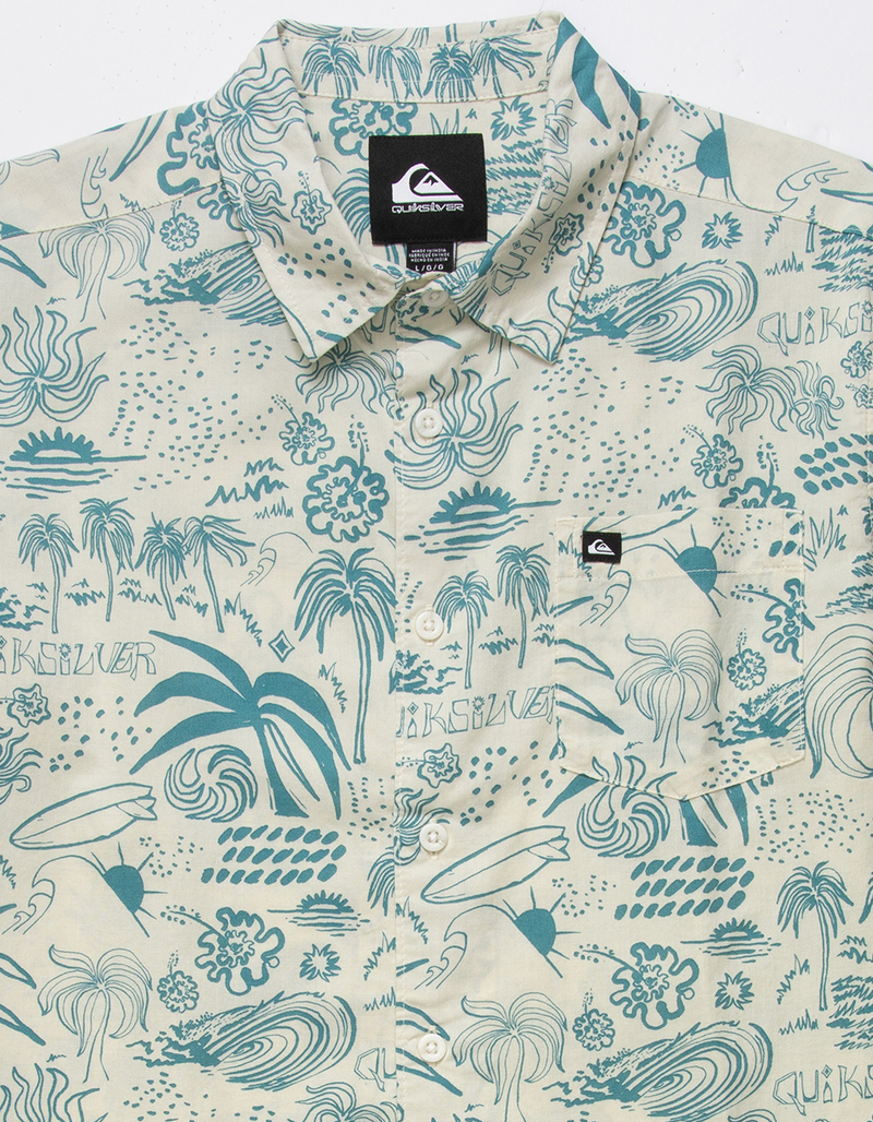 QUIKSILVER Apero Flow Boys Button Up Shirt - WHITE COMBO | Tillys