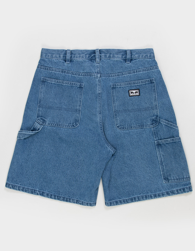 OBEY Bigwig Mens Denim Carpenter Shorts - LIGHT INDIGO - 28 | Tillys