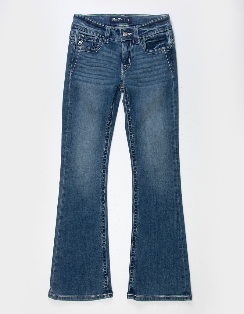 MISS ME Mid Rise Floral Girls Bootcut Jeans - MEDIUM WASH | Tillys